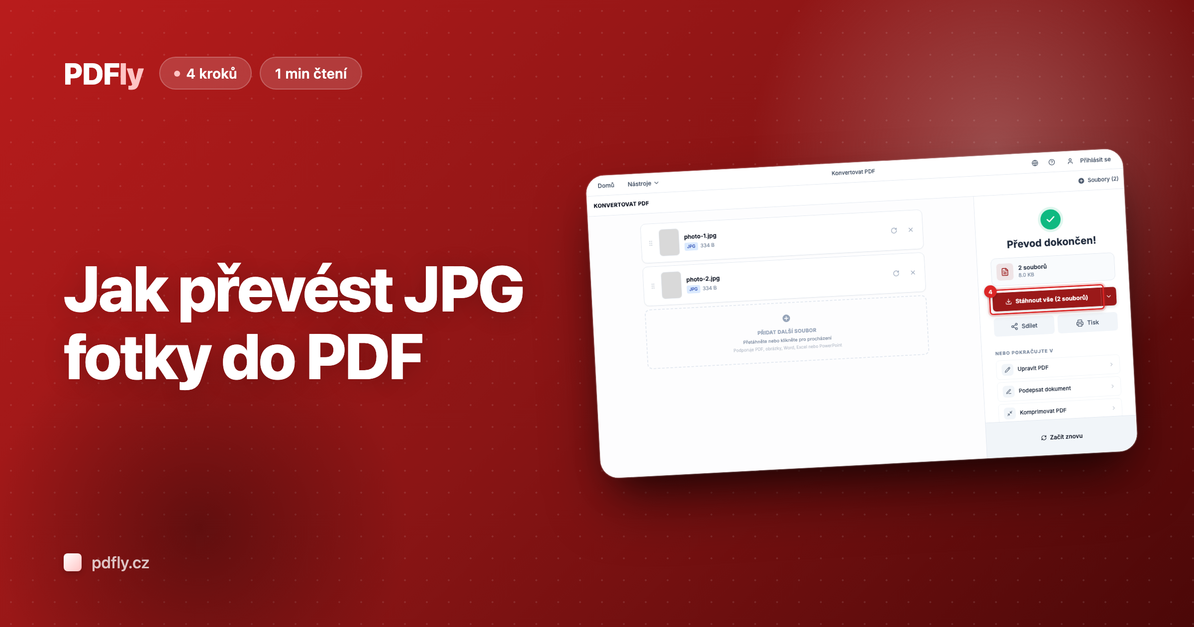 Jak převést JPG fotky do PDF | PDFly